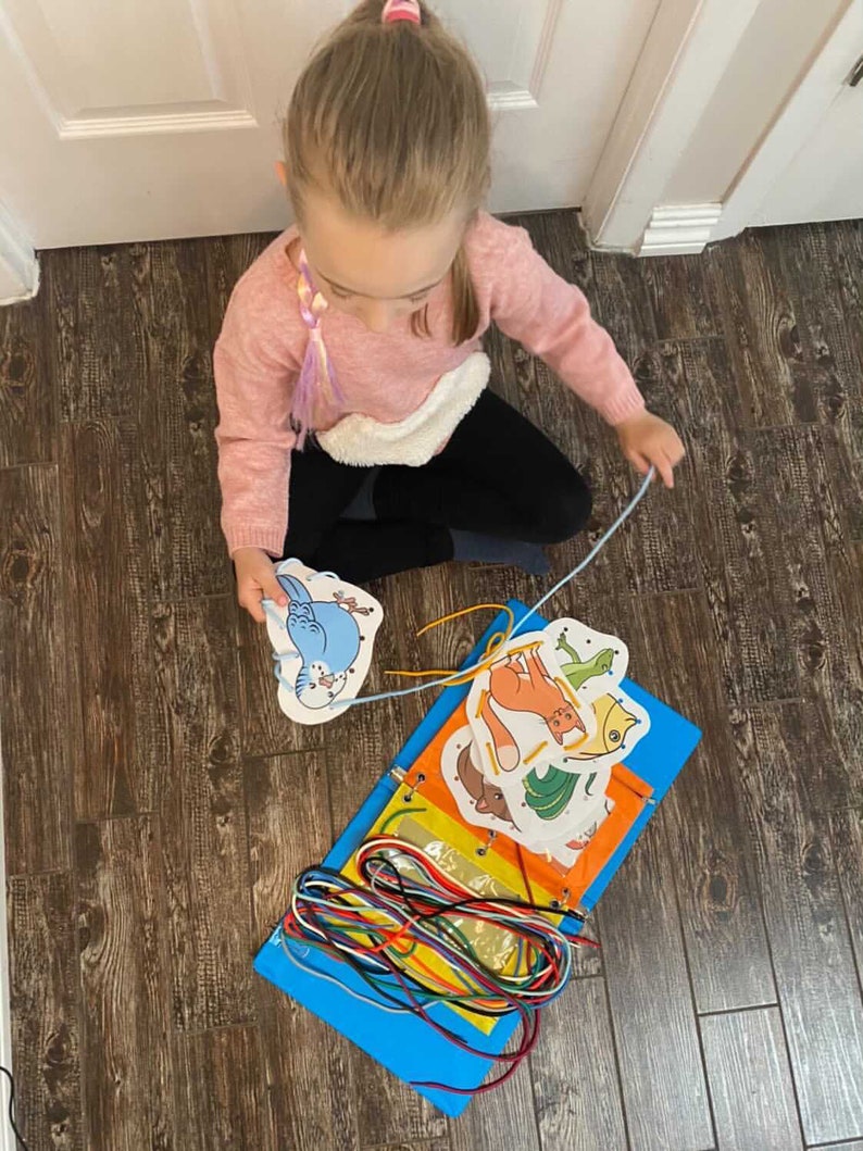 Animal Lacing Cards, Sewing Cards, Threading Cards, Fine Motor Activity ...