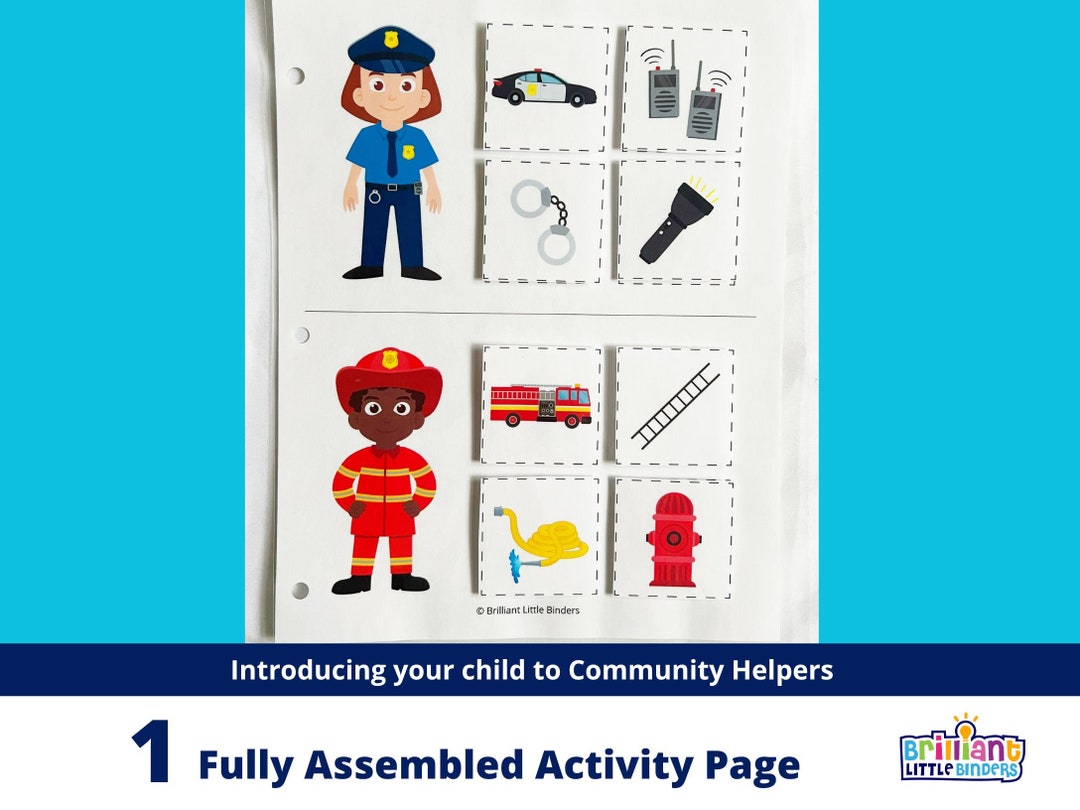 Community Helpers Activity, Sorting Mats, Know Your Community, Police ...