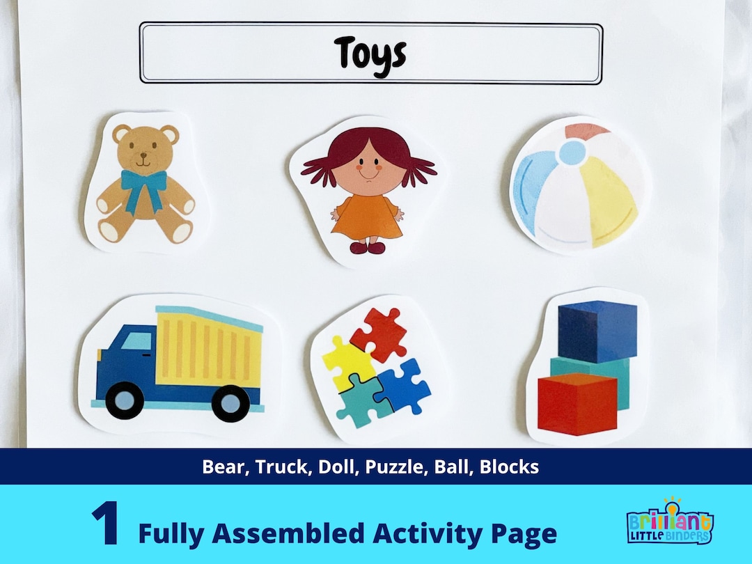 Toys Matching Activity Busy Book - Etsy
