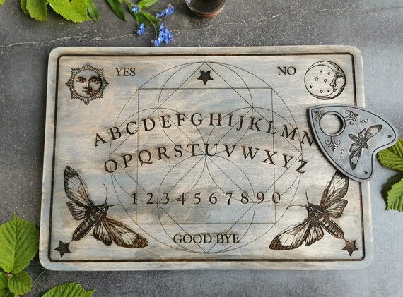 Ouija Board Planchette Set Wooden Talking Board With Moth - Etsy
