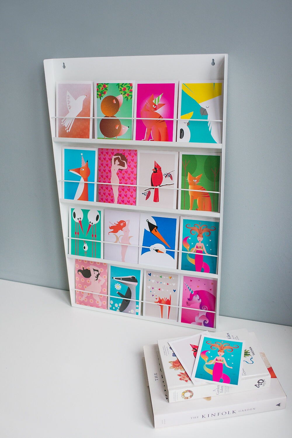 RETAIL CARD DISPLAY Postcard Display Retail Eall Display Wall Display ...