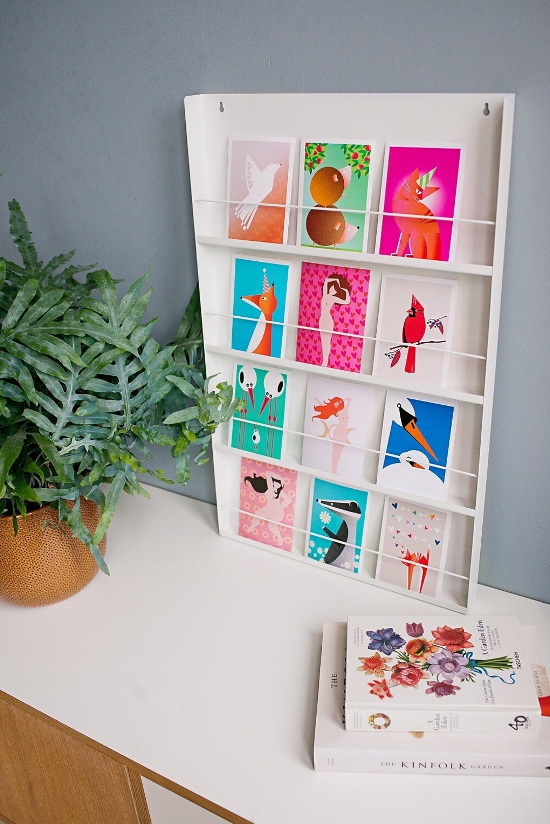 RETAIL CARD DISPLAY Postcard Display Retail Eall Display Wall Display ...