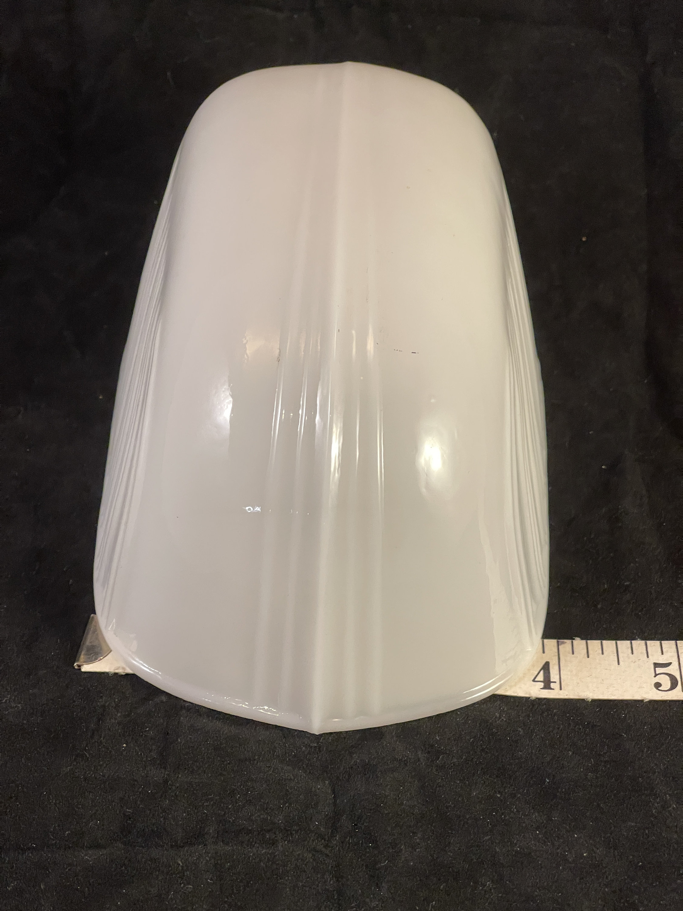 Art Deco, Vintage, Half Clam Shell, Milk Glass Light Shade - Etsy