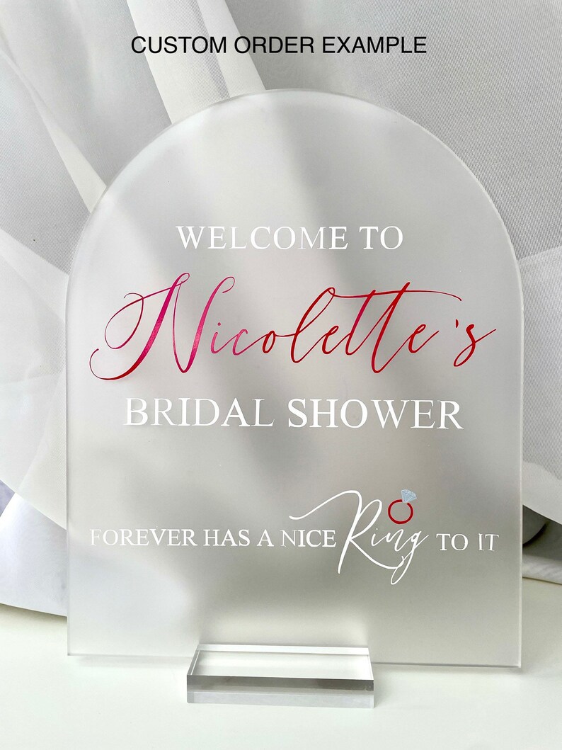 Elegant Arched Table Sign for Weddings Bridal Showers - Etsy