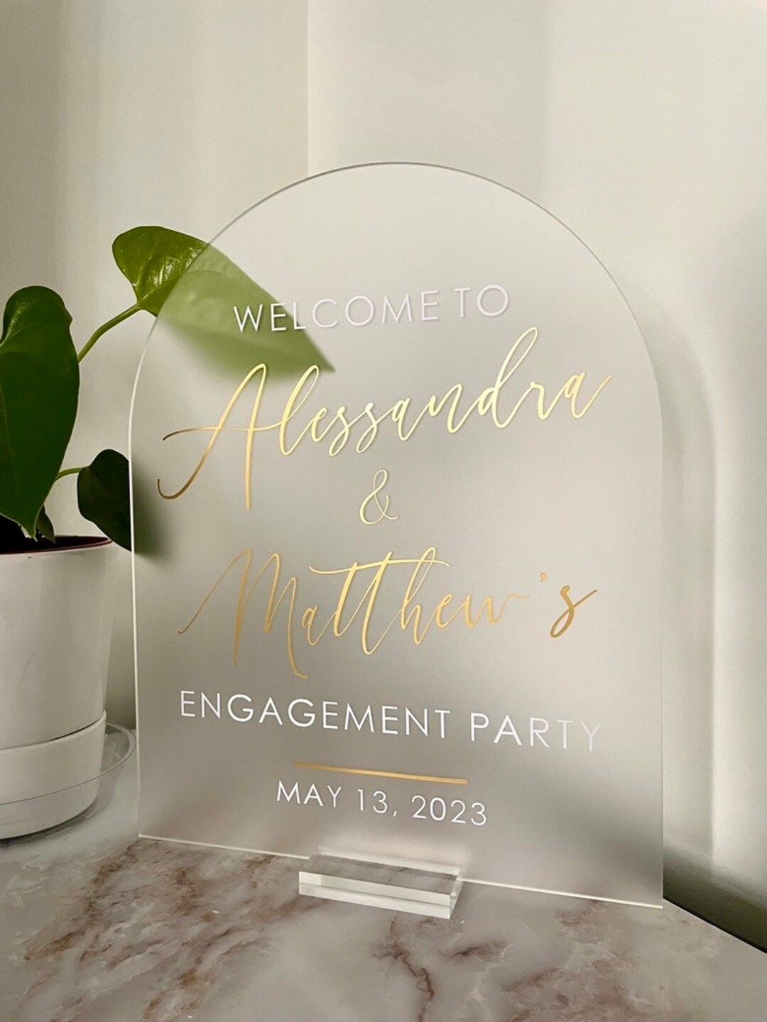 Couple Name Table Sign for Weddings, Bridal Showers, Engagements ...