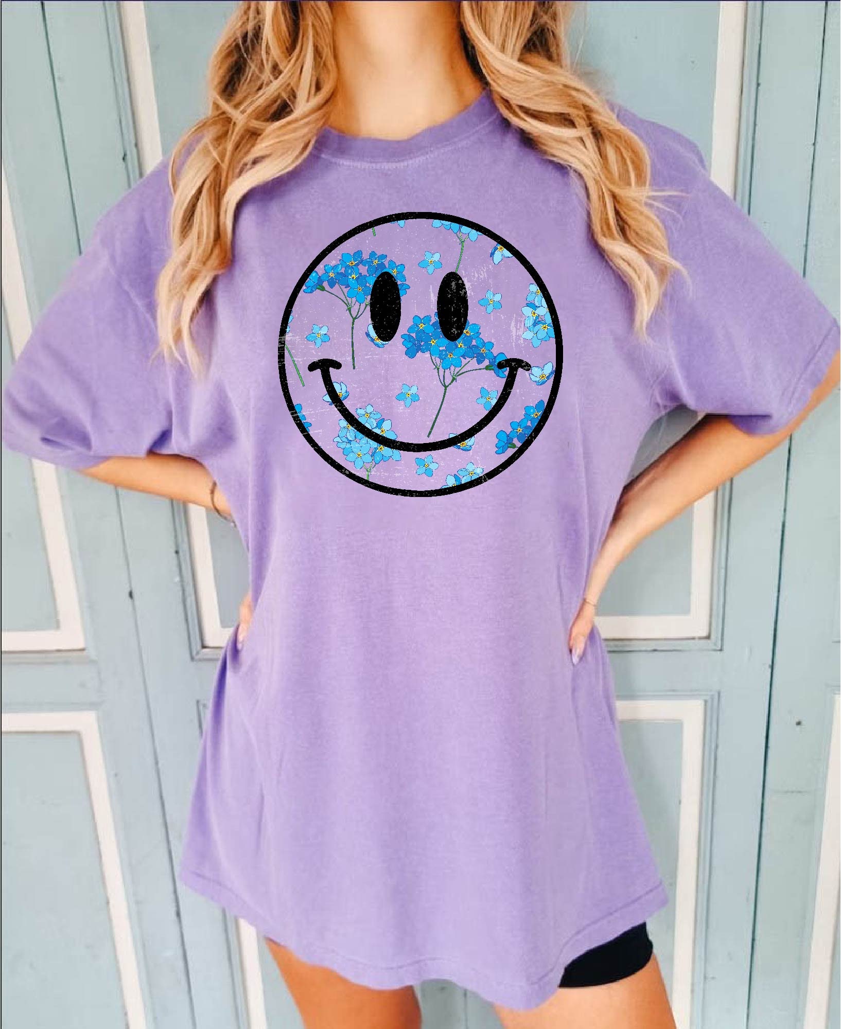 Distressed Smiley Face PNG Boho Smiley Face Png Floral Png - Etsy