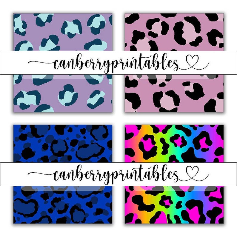30 Neon Leopard Digital Paper Pack Neon Color Cheetah Print Digital ...