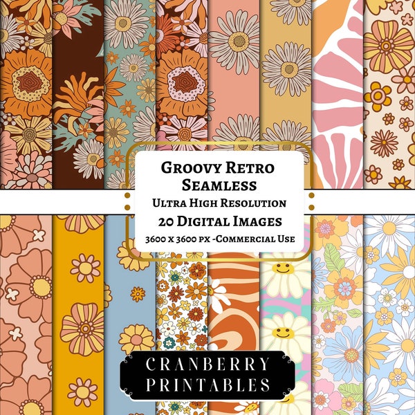 Digital Vintage Retro Craft Paper - Etsy