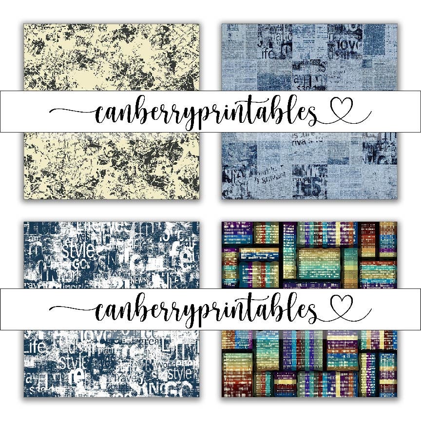 30 Newspaper Vintage, Newspaper Paper Pack, Printable Grunge Paper Pack ...