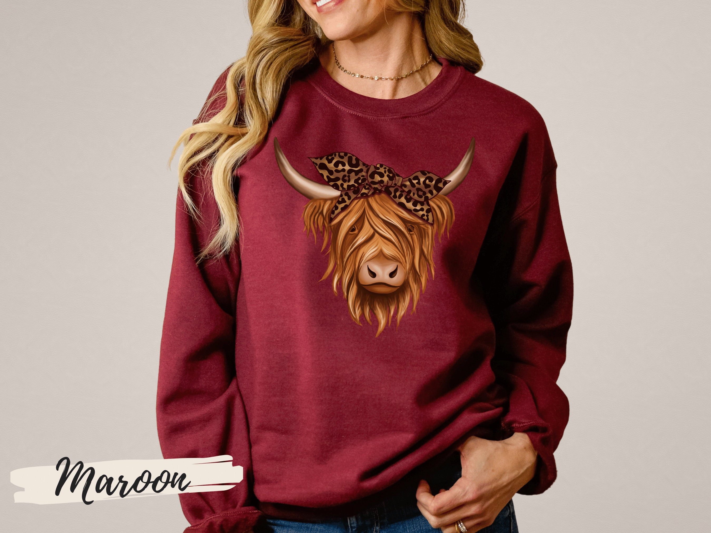 Highland Cow Sweatshirt,highland Cow Gifts for Her, Highland Cow Shirt ...