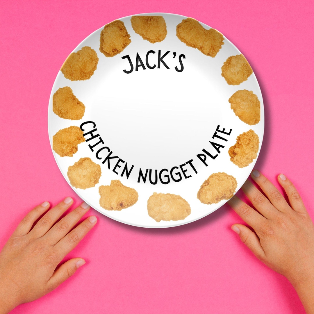 Personalized Chicken Nugget Plate Custom Kids Name Plate for Nugget ...