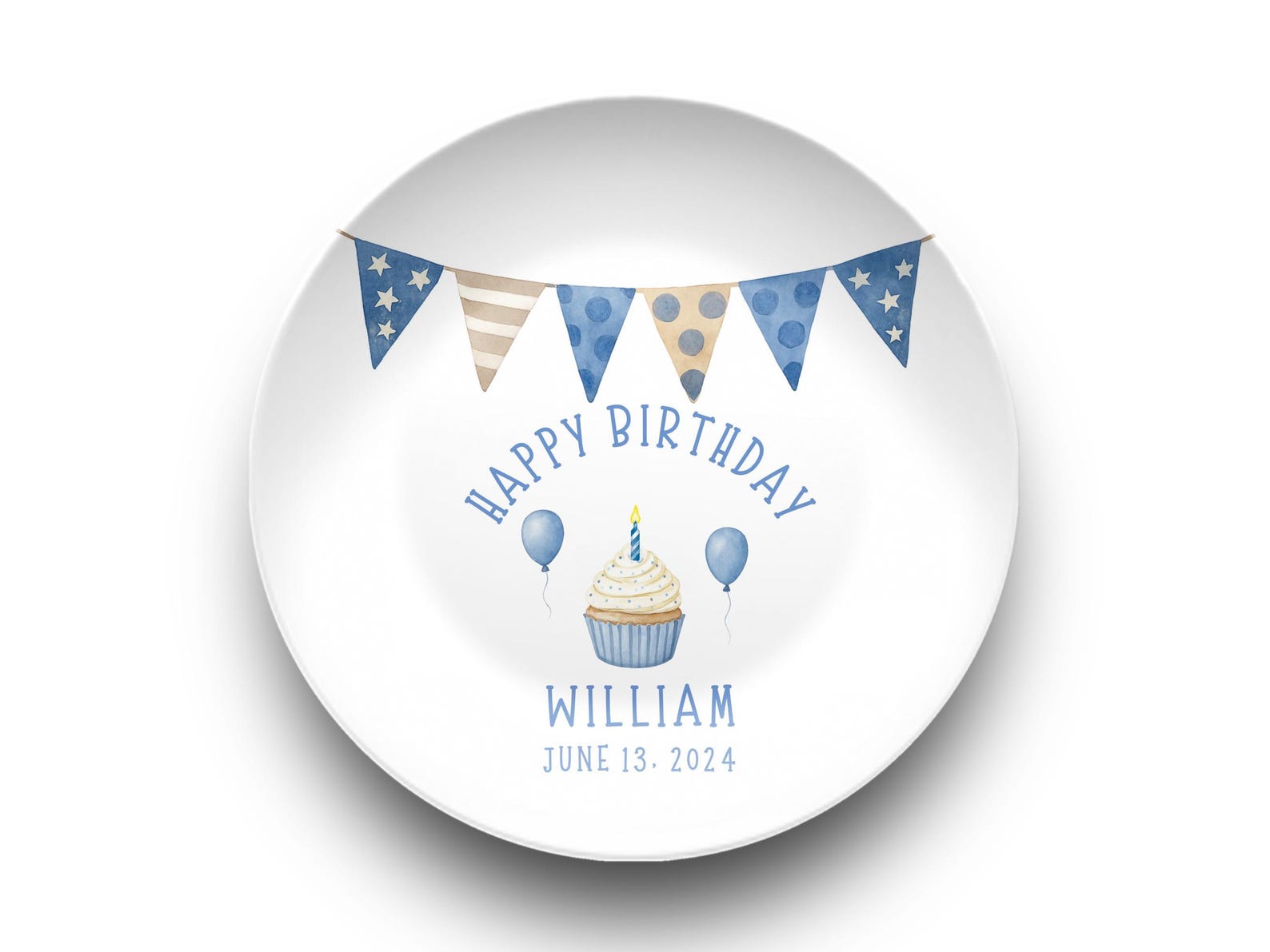 Personalized Birthday Plate - Custom Plastic Non-breakable Keepsake ...