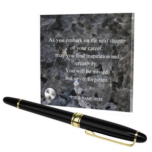 Personalized Goodbye Gift for Coworker,pen and Message on Glass, Gift ...