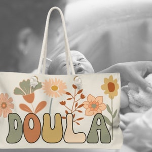 Doula Birth Bag, Doula Canvas Tote Bag, Postpartum Doula Gift Bag ...