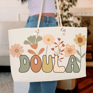 Doula Birth Bag, Doula Canvas Tote Bag, Postpartum Doula Gift Bag ...