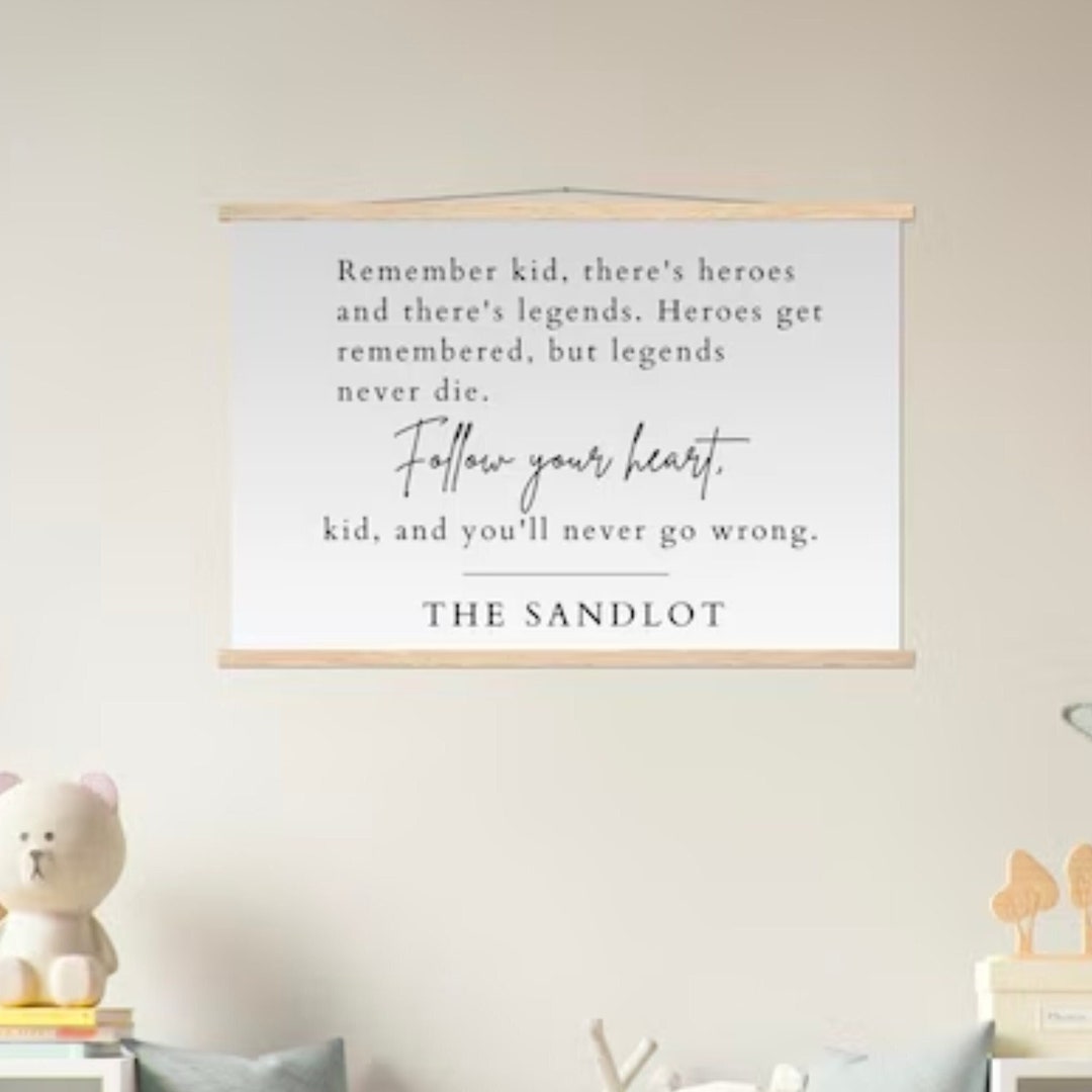 Sandlot Framed Nursery Print, Sandlot Wood Sign, Boy Bedroom Decor ...