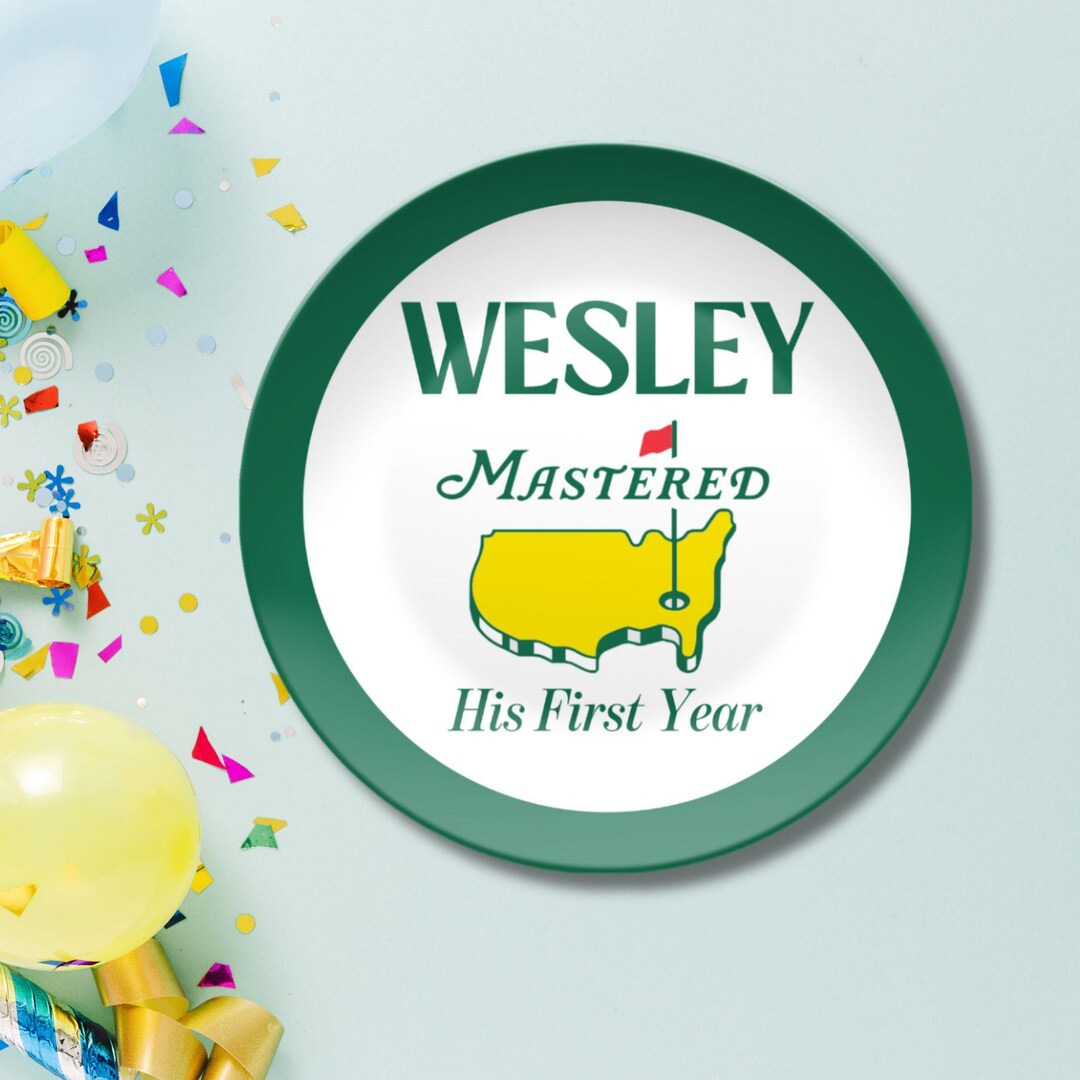 Personalized Golf Mastered First Year Smash Cake Plate • Mastered His ...