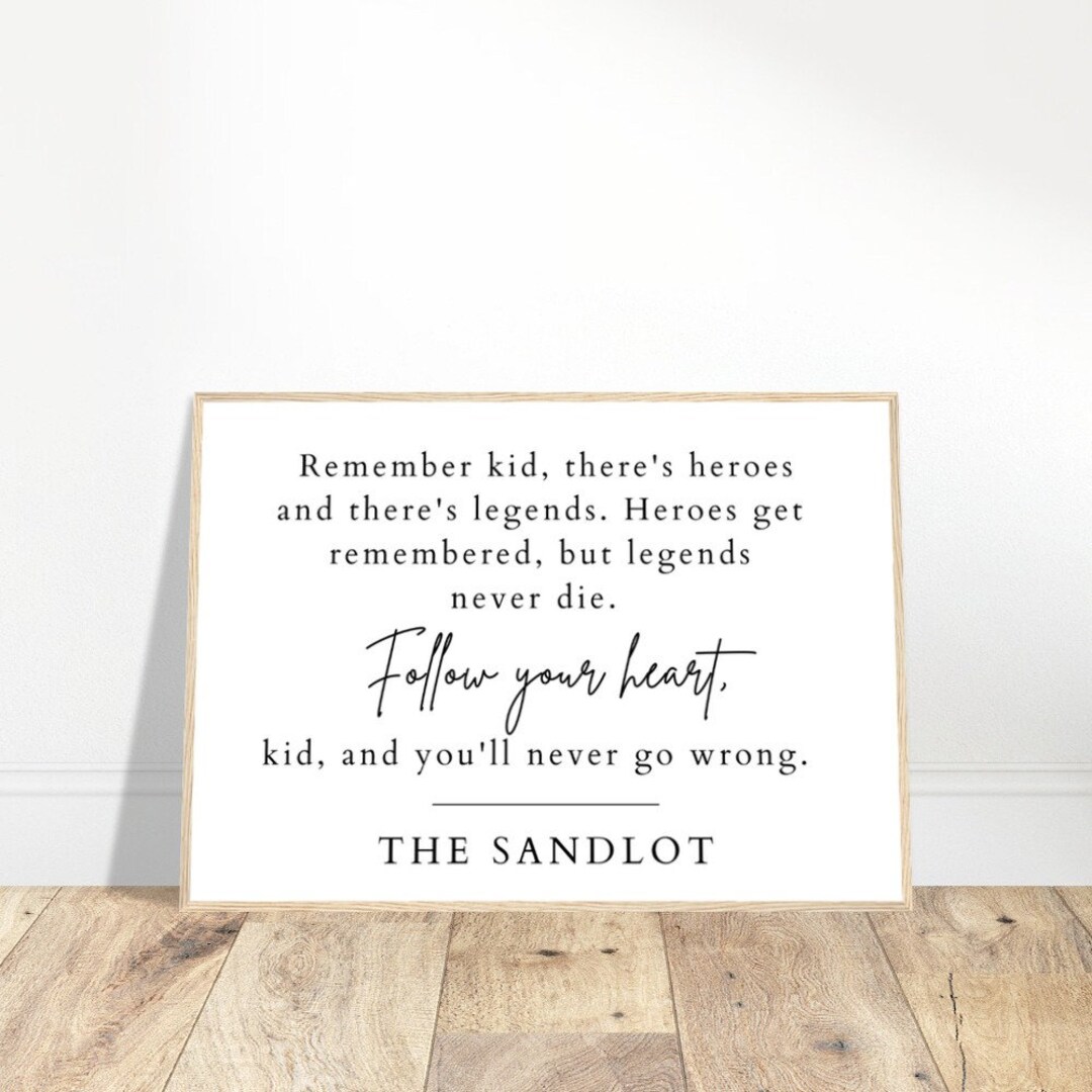 Sandlot Framed Print, Boy Bedroom Decor, Nursery Decor, Inspirational ...