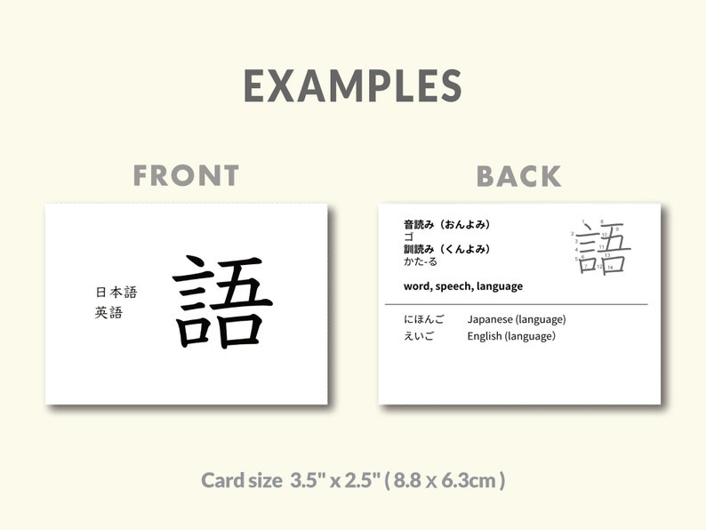 Japanese Kanji Flashcards for Beginners JLPT N5 Level - Etsy
