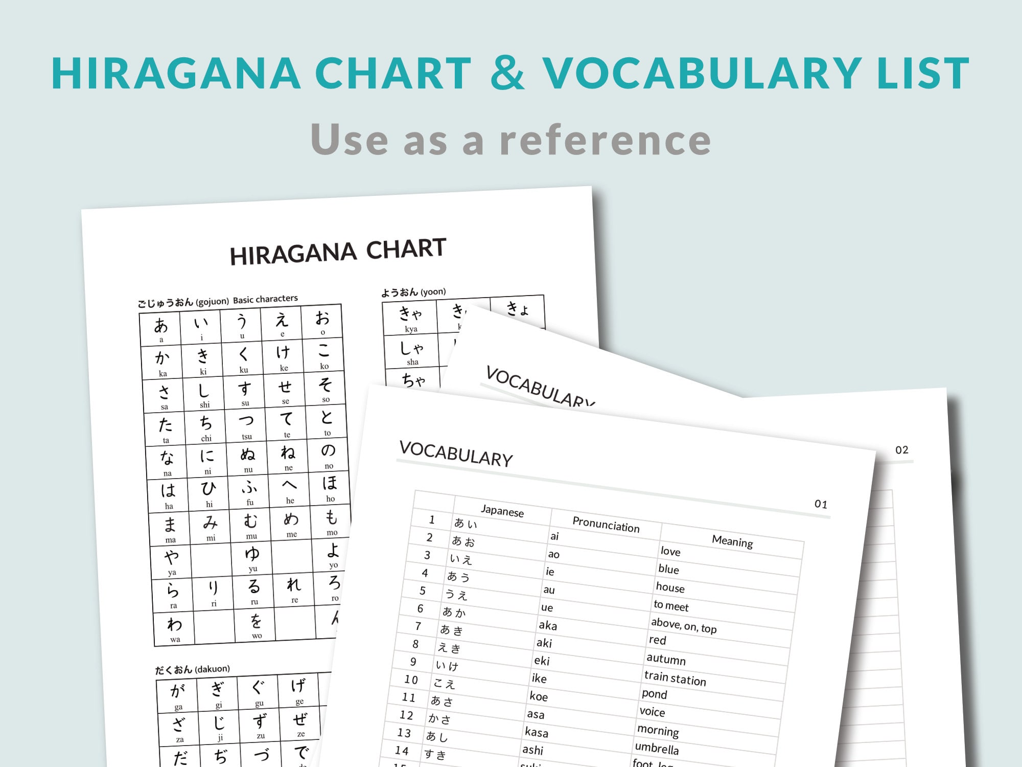 Japanese Hiragana Practice Bundle - Etsy
