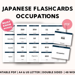 Japanese Flashcard Mega Bundle, Learn Japanese Words Starter Set, Japan ...