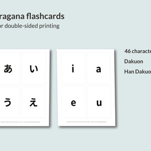 Japanese Hiragana Flashcards for Beginners (PDF) - Etsy