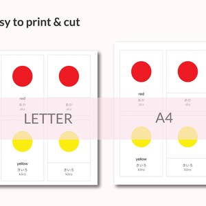 Japanese Color Flashcards, Printable Flash Cards, Learn Japanese Colour ...