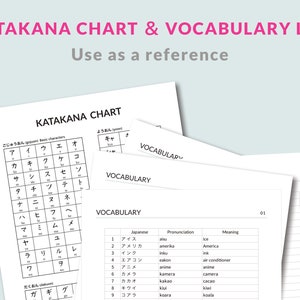 Japanese Katakana Practice Bundle - Etsy