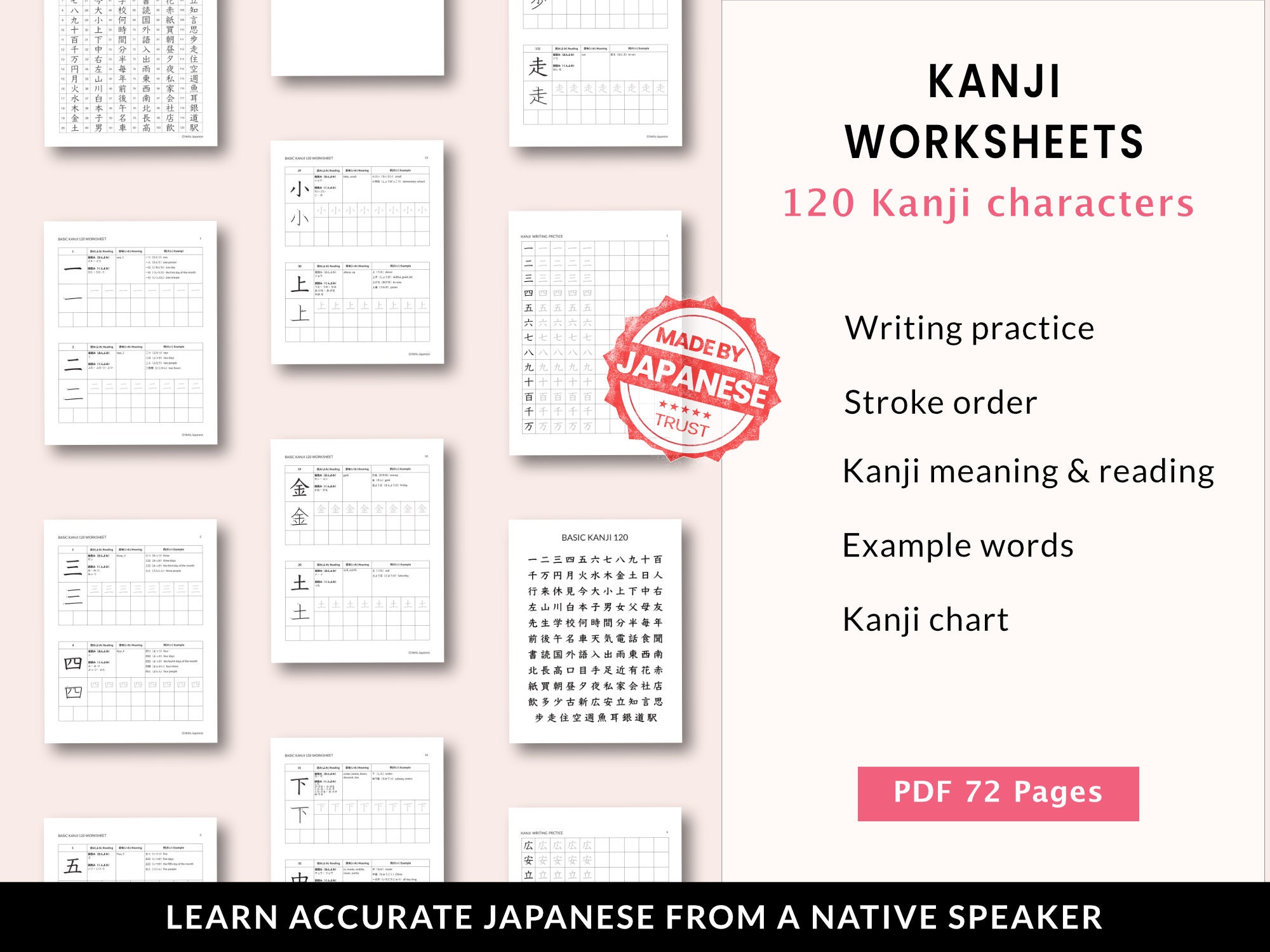 Japanese Language Beginner Bundle: Hiragana, Katakana, Kanji ...