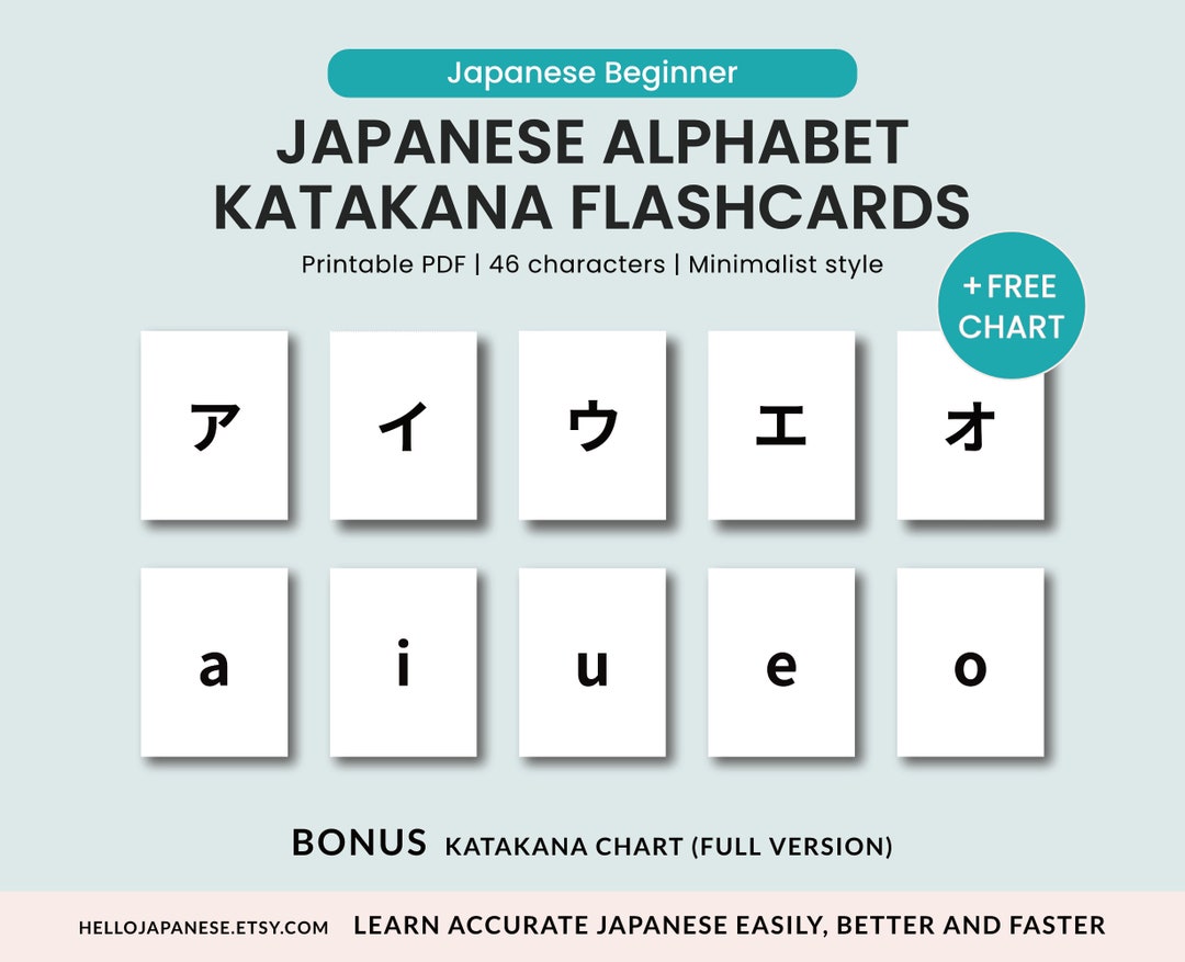 Learn Japanese Katakana Flashcards, Self Study Beginner Friendly ...