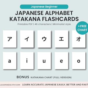 Learn Japanese Katakana Flashcards, Self Study Beginner Friendly ...