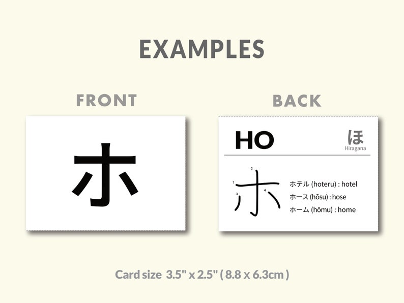 Japanese Katakana Flashcards for Beginners | Etsy