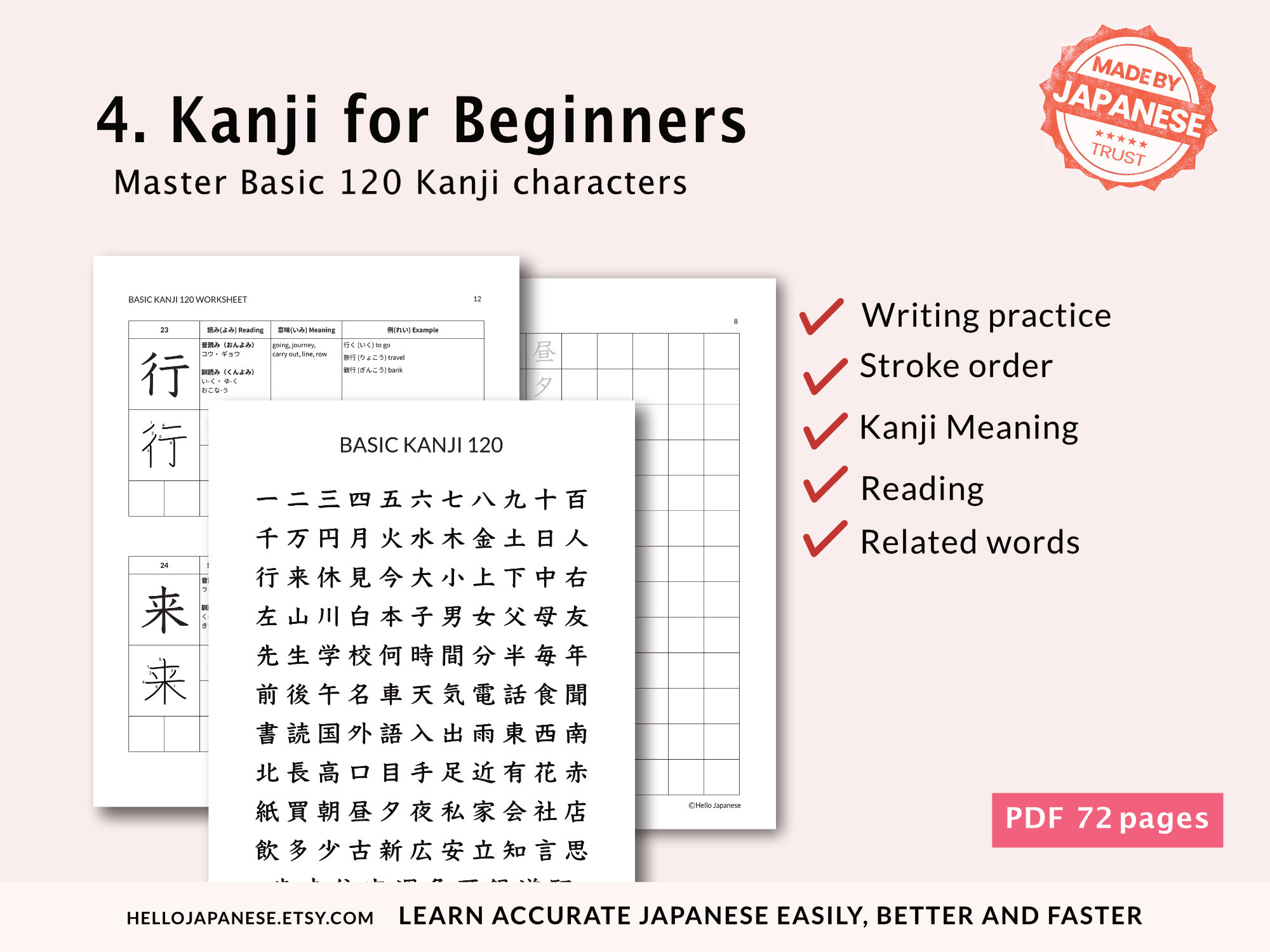 Japanese Language Beginner Bundle: Hiragana, Katakana, Kanji ...
