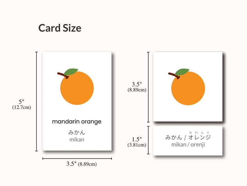Japanese Fruits Flashcards, Language Learning Cards, Hiragana Katakana ...