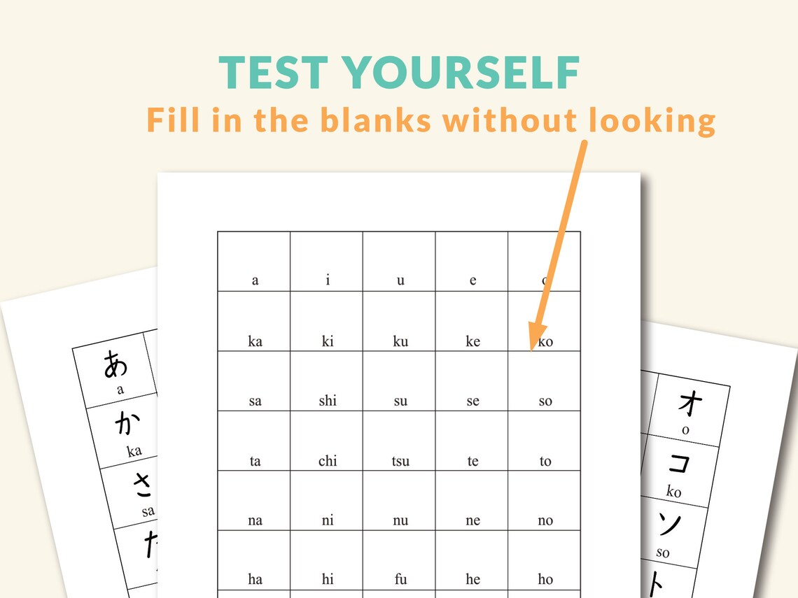Japanese Hiragana Katakana Writing Practice - Etsy