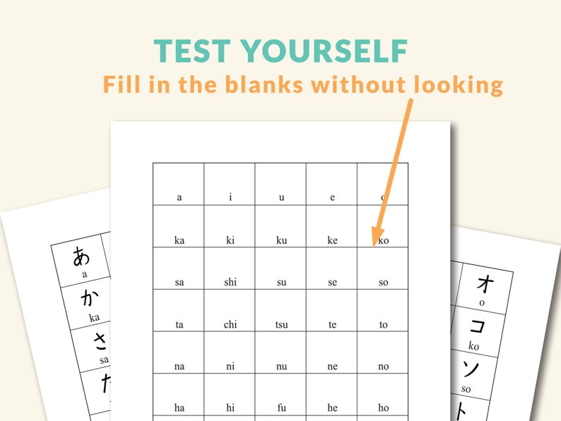 Japanese Hiragana Katakana Writing Practice - Etsy