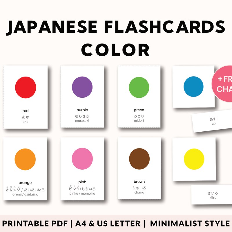 Printable Flashcards Japanese - Etsy