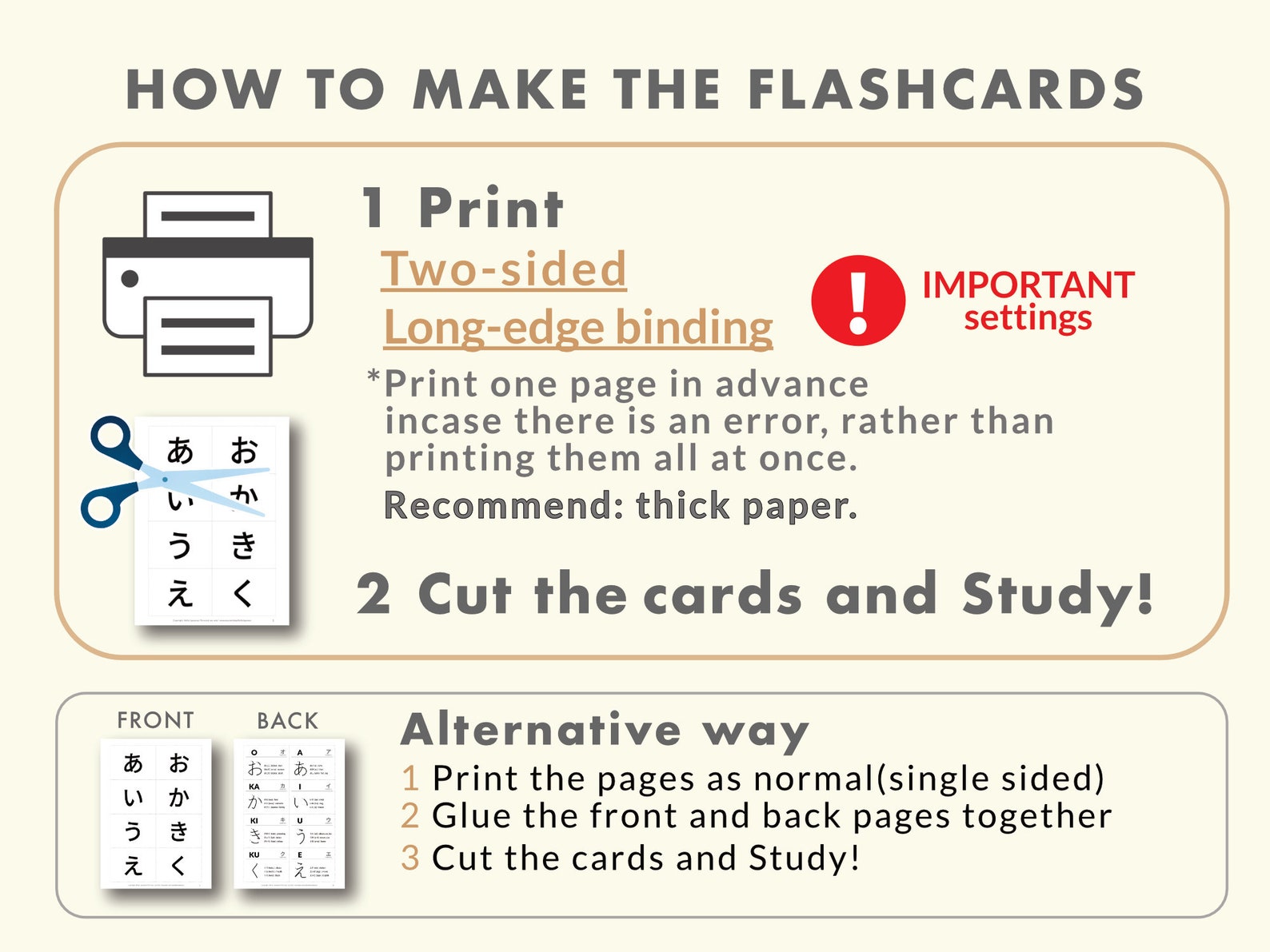 Study Japanese Language, Hiragana Flashcards - Etsy
