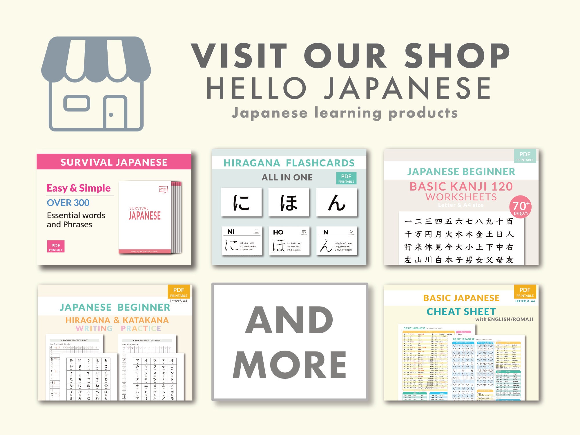 Japanese Hiragana Practice Bundle - Etsy