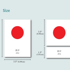 Japanese Color Flashcards, Printable Flash Cards, Learn Japanese Colour ...