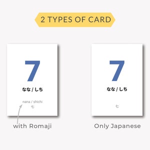 Japanese Numbers Flashcards PDF: 1-100 & Bonus Cards - Etsy