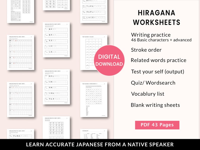 Japanese Language Beginner Bundle: Hiragana, Katakana, Kanji ...