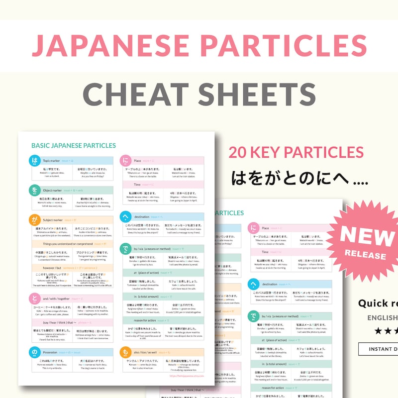 Japanese Grammar Resources - Etsy UK