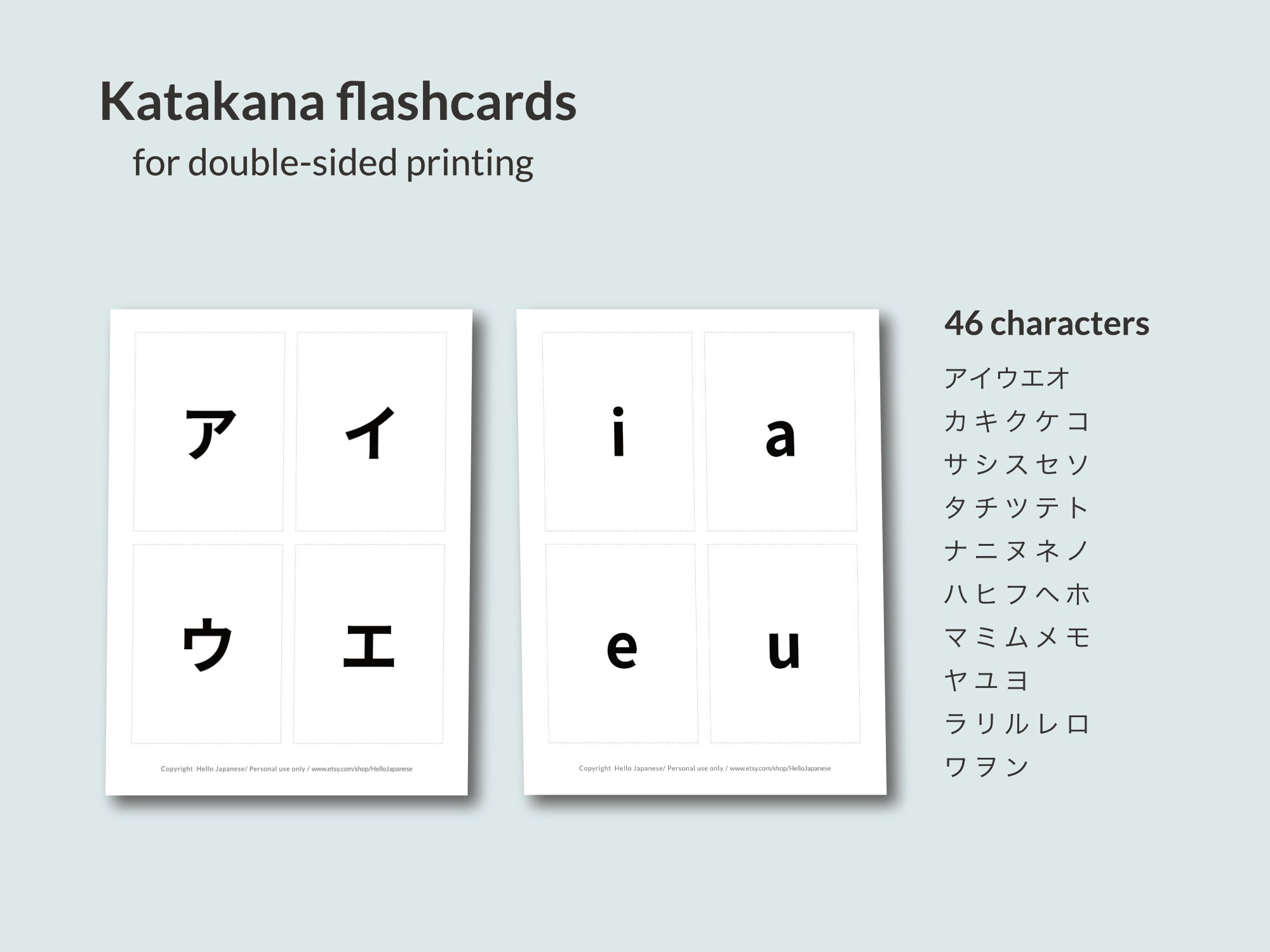 Learn Japanese Katakana Flashcards, Self Study Beginner Friendly ...