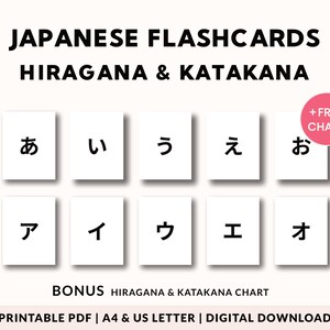 Hiragana & Katakana Flashcards - Learn Japanese Characters Easily! - Etsy