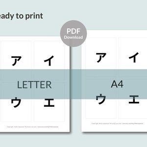 Learn Japanese Katakana Flashcards, Self Study Beginner Friendly, Digital Download, Language ...