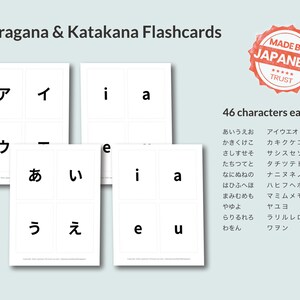 Hiragana & Katakana Flashcards - Learn Japanese Characters Easily! - Etsy