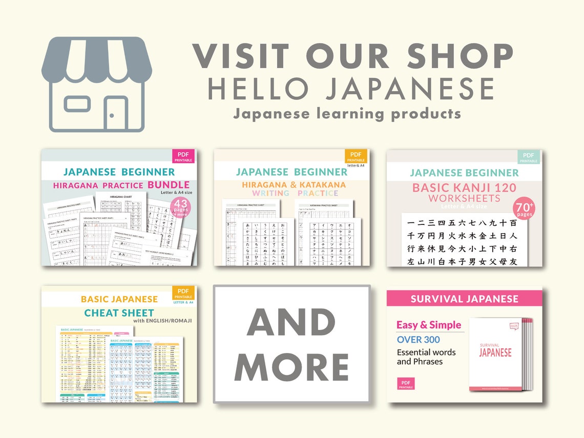 Japanese Study Hiragana Flashcards additional Sounds | Etsy