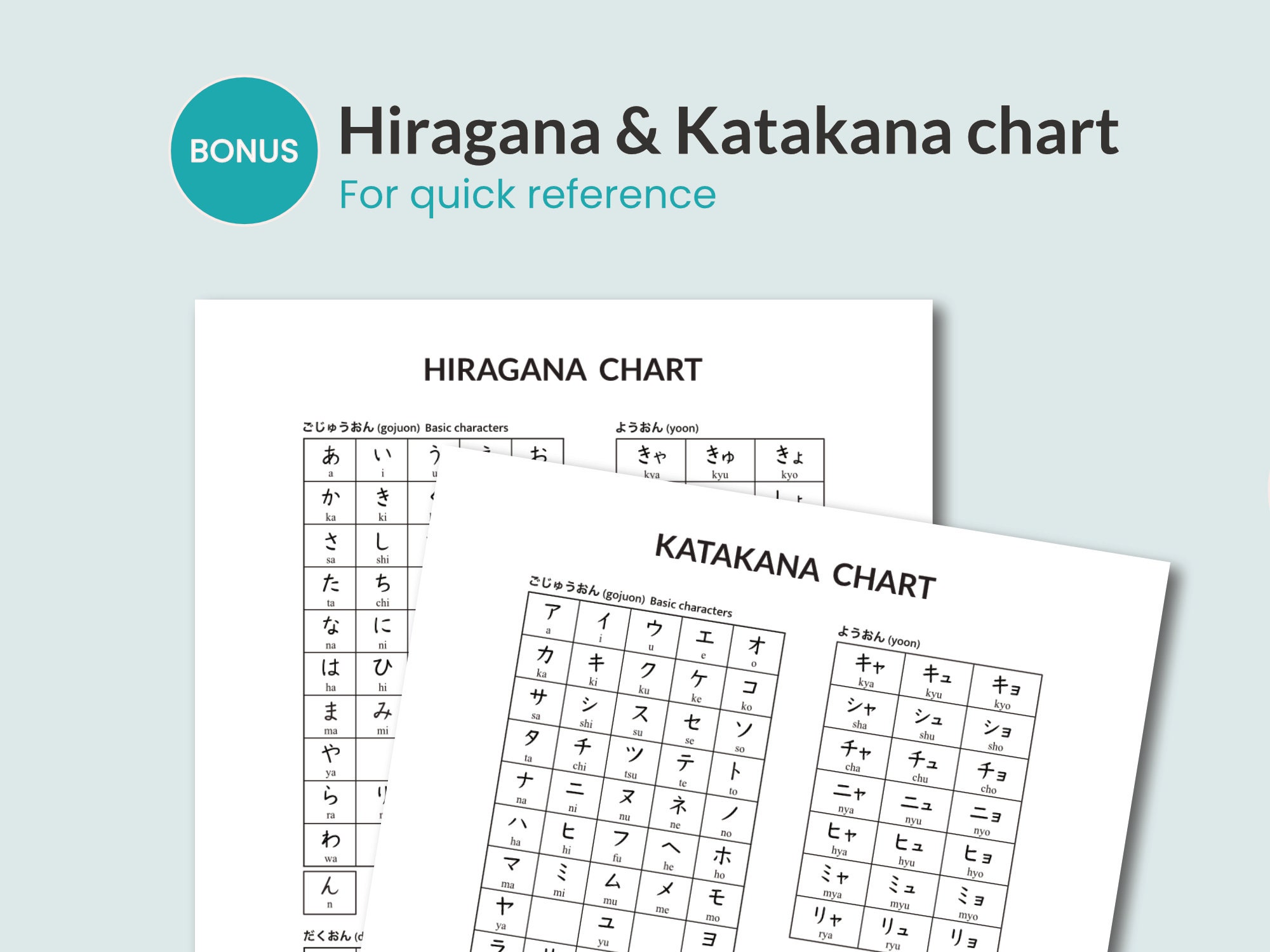 Hiragana & Katakana Flashcards - Learn Japanese Characters Easily! - Etsy