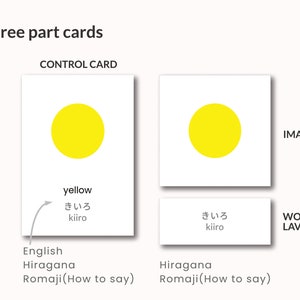 Japanese Color Flashcards, Printable Flash Cards, Learn Japanese Colour ...